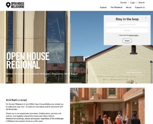 Open House Melbourne - Case Study | Efront